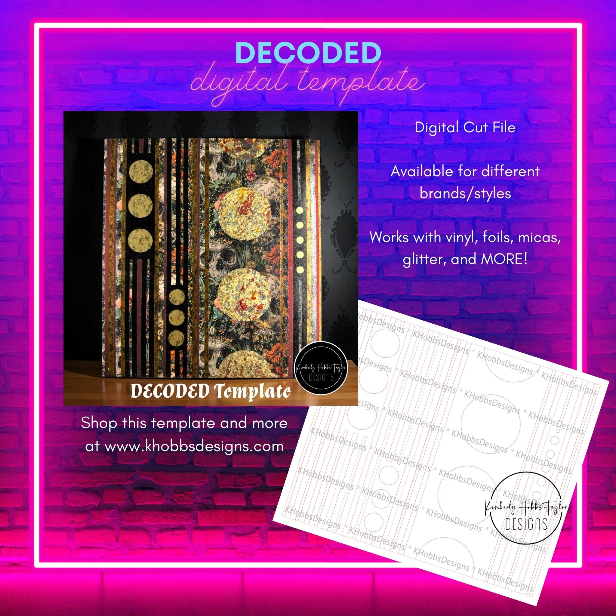 Decoded Template for HOGG 20 Skinny Straight - Digital Cut File Only – Kimberly Hobbs-Taylor Designs