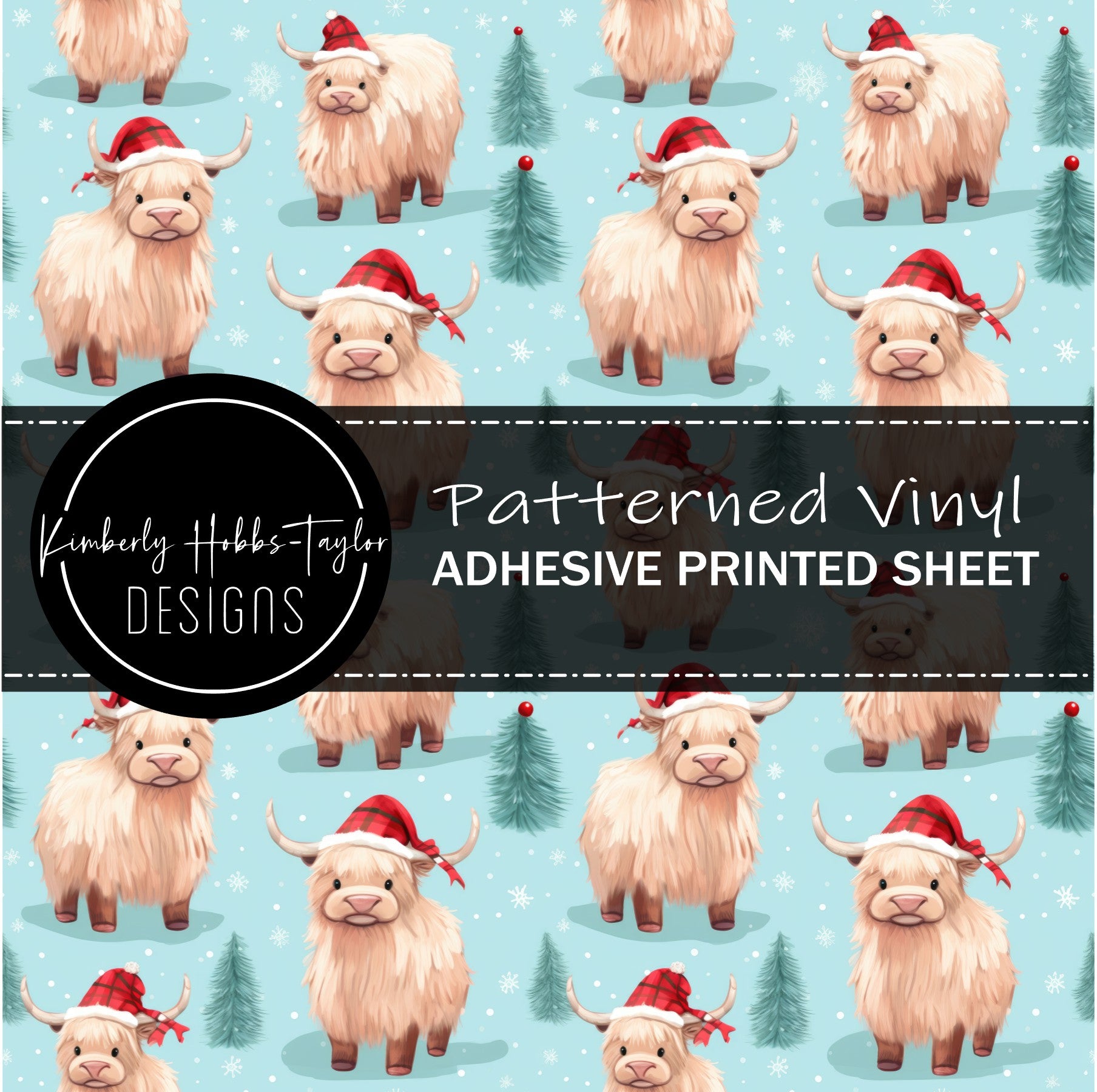 Highland Cows Christmas A vinyl – Kimberly Hobbs-Taylor Designs