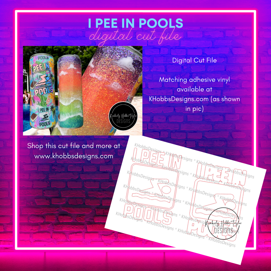 I Pee In Pools - Digital SVG Only – Kimberly Hobbs-Taylor Designs