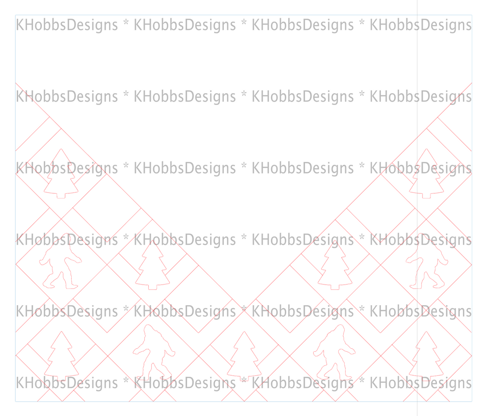 Trees and Squatch Template for HOGG 20 Skinny Straight - Digital Cut F ...