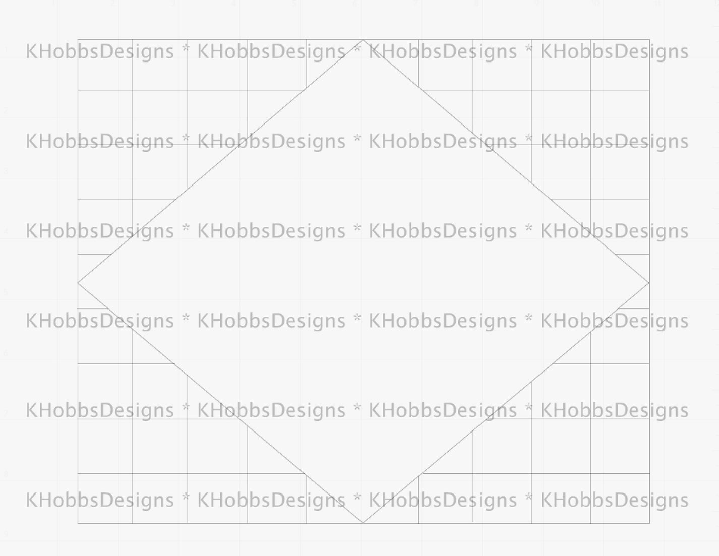 Diamond Patchwork Template for Tipsy Magnolia 24 Plump - Digital Cut F ...